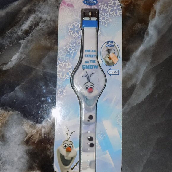 Disney | Accessories | Disney Frozen Olaf Led Watch Wflashing Time New ...